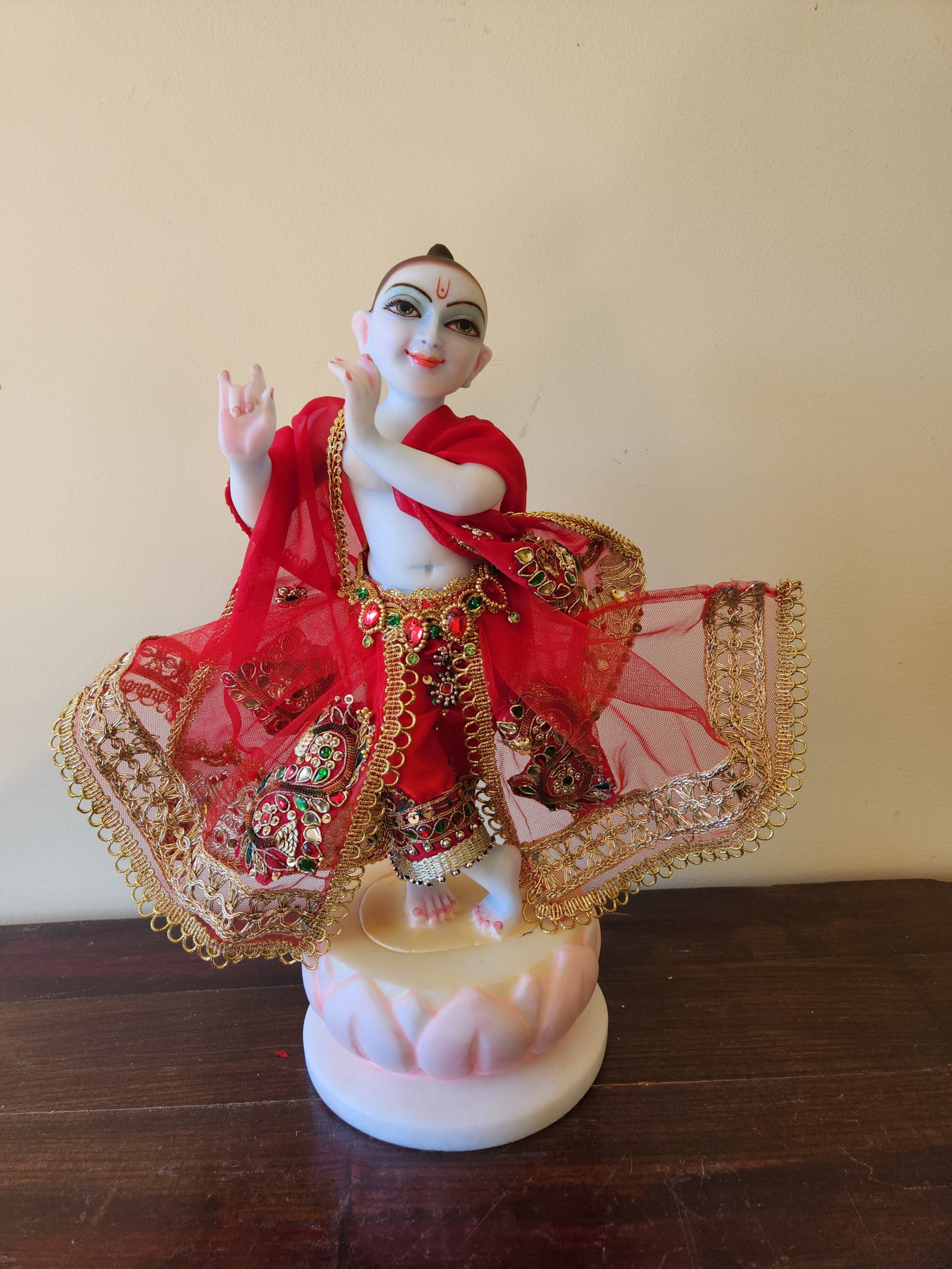 Making clothes for Dressed Krishna deity - Remember Krishna