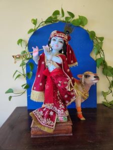 Making clothes for Dressed Krishna deity - Remember Krishna